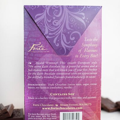 70% Dark Chocolate Venezuelan Based Bar - Forté Chocolate